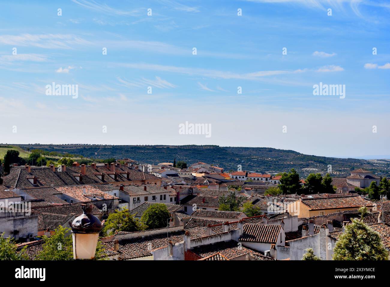 Overview of a Spanish town, Chinchón, Madrid Province. Nice typical ...