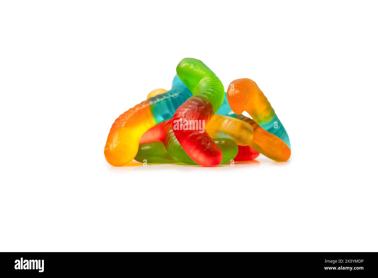 Juicy colorful jelly sweets isolated on white. Gummy candies. Jelly ...