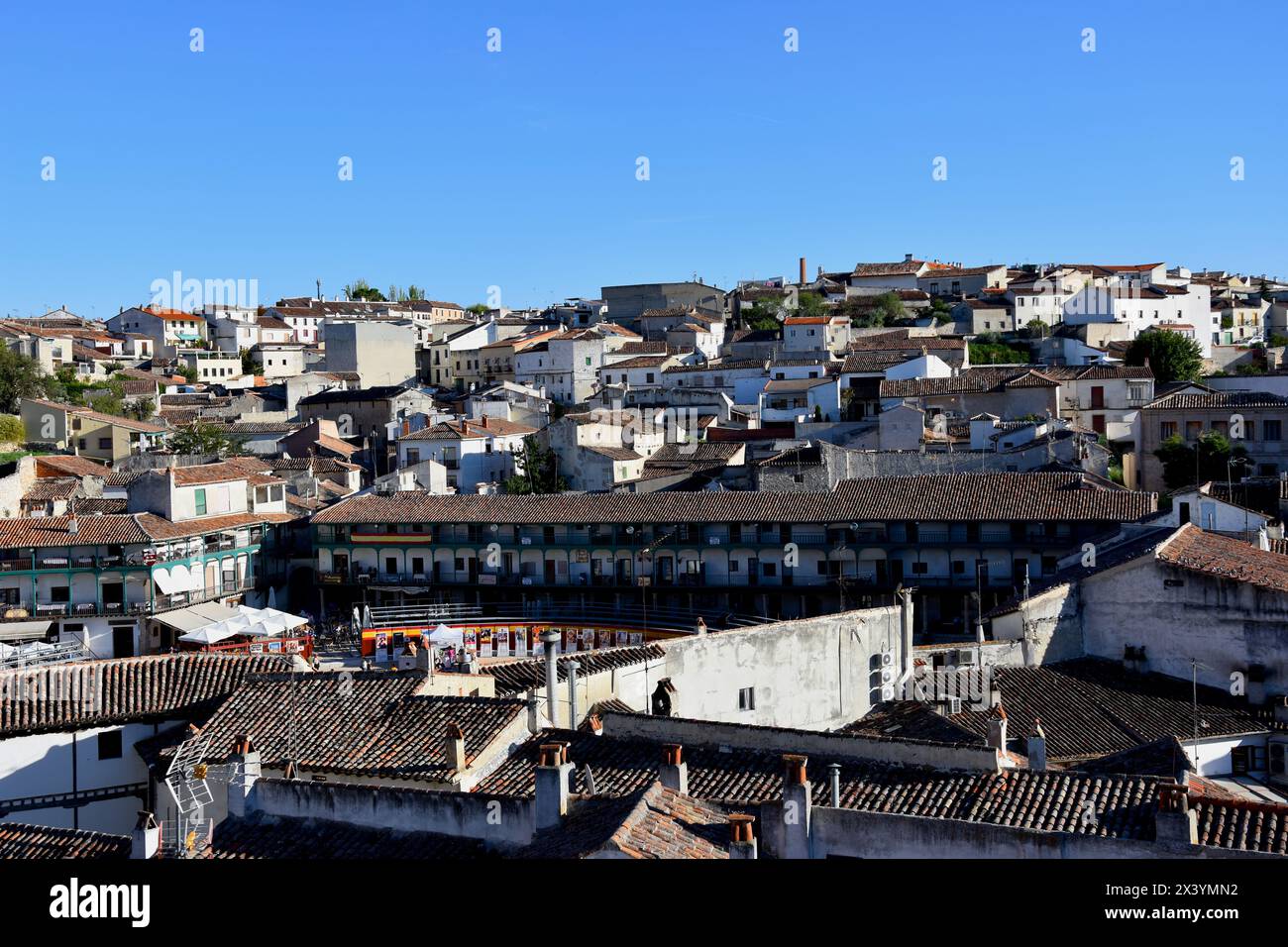 Overview of a Spanish town, Chinchón, Madrid Province. Nice typical ...