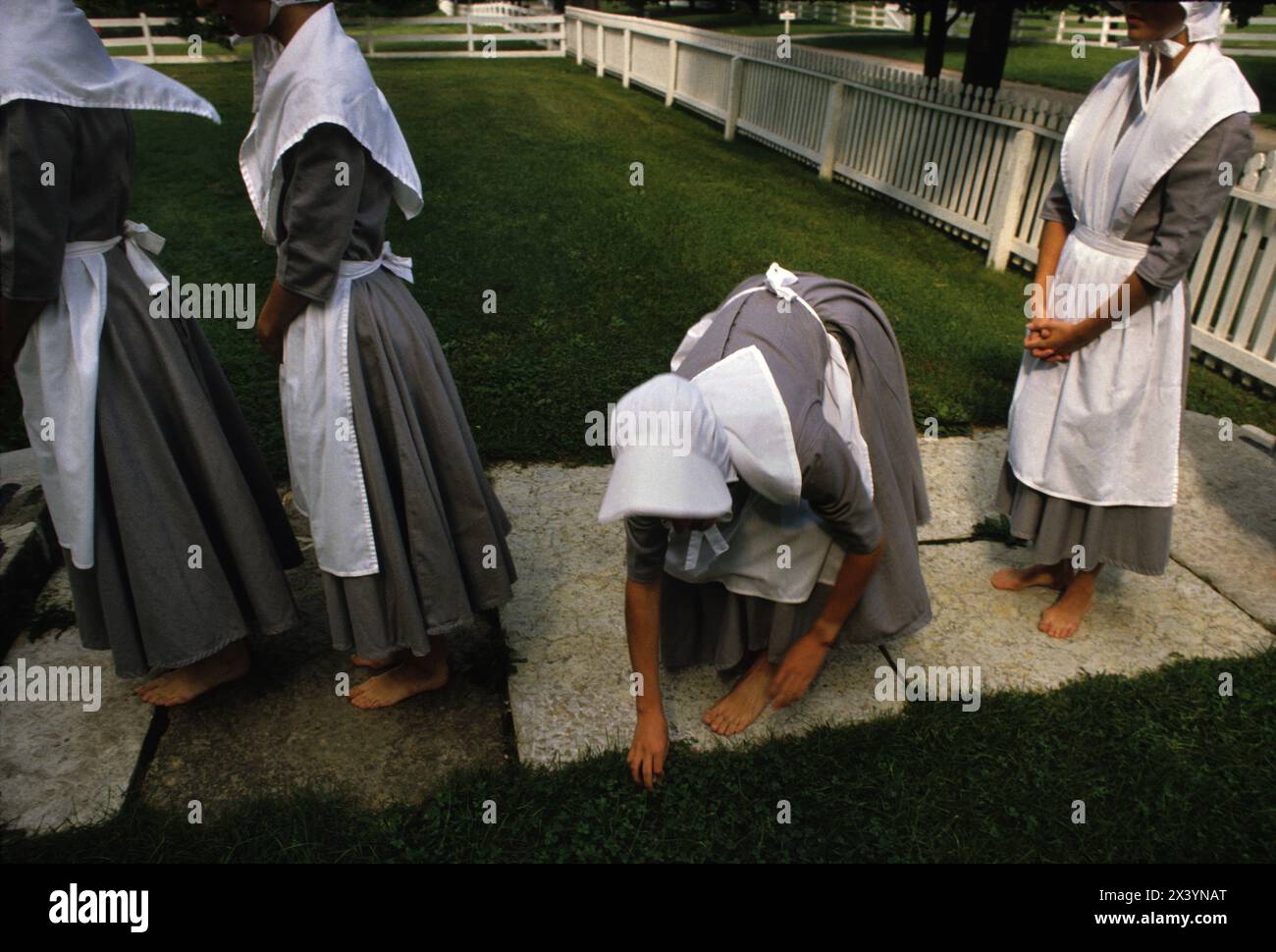 Dancers get ready for Shaker dance Stock Photo - Alamy