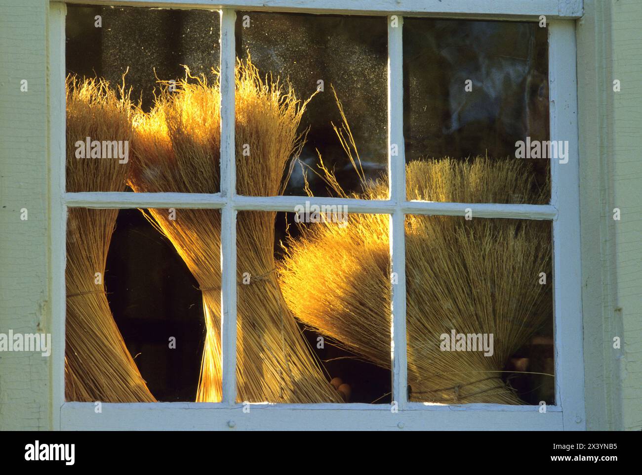Shaker straw in Kentucky window Stock Photo - Alamy