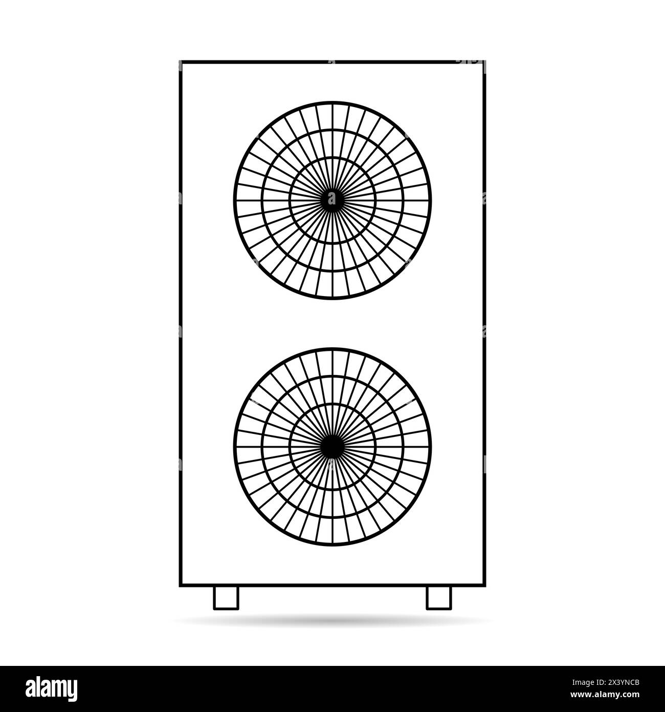 Heat pump air source shadow icon, cooling electric system machine, cool ...
