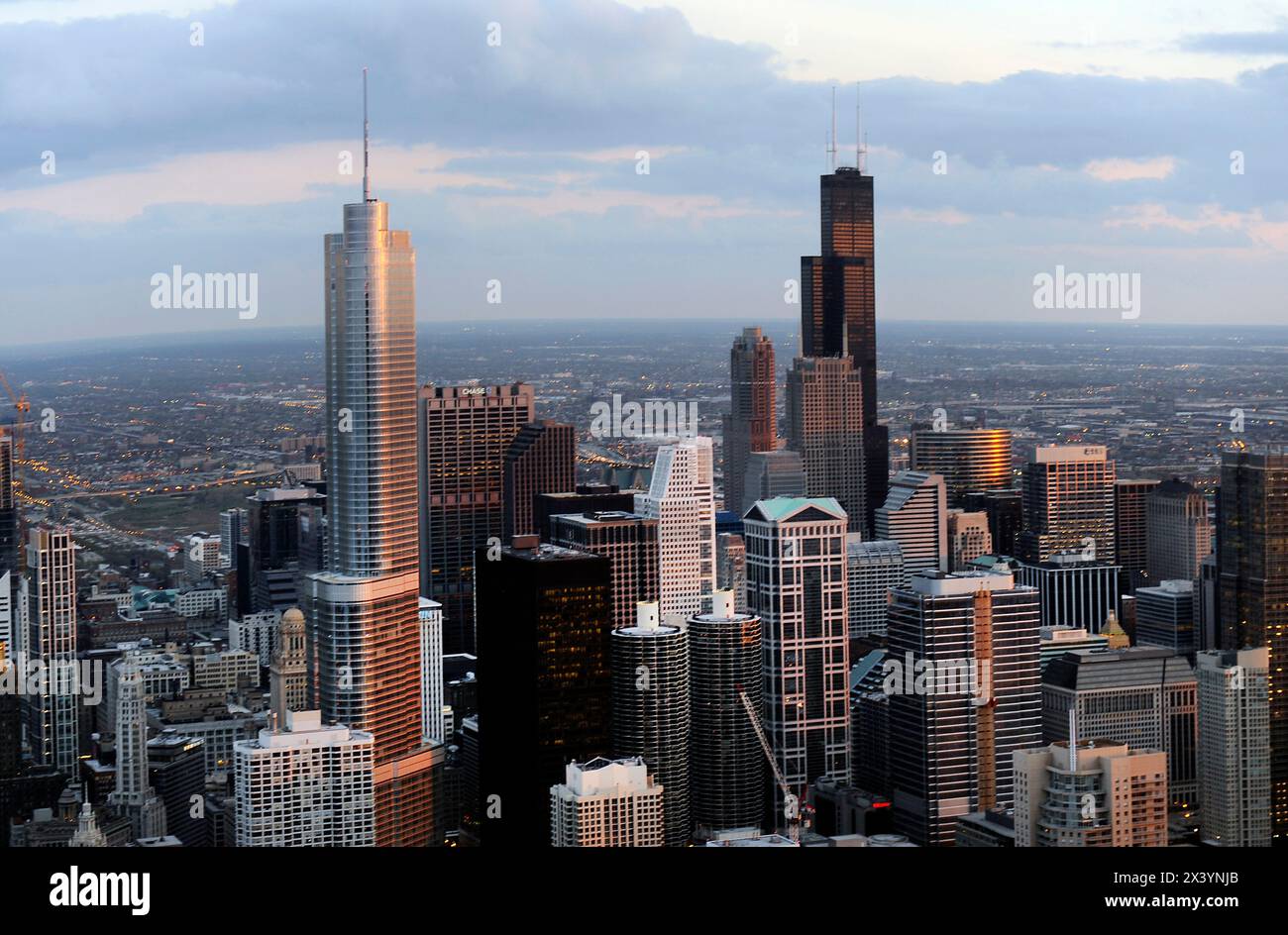 Chicago IL. skyline, May 2009. The skyline has a major addition this ...