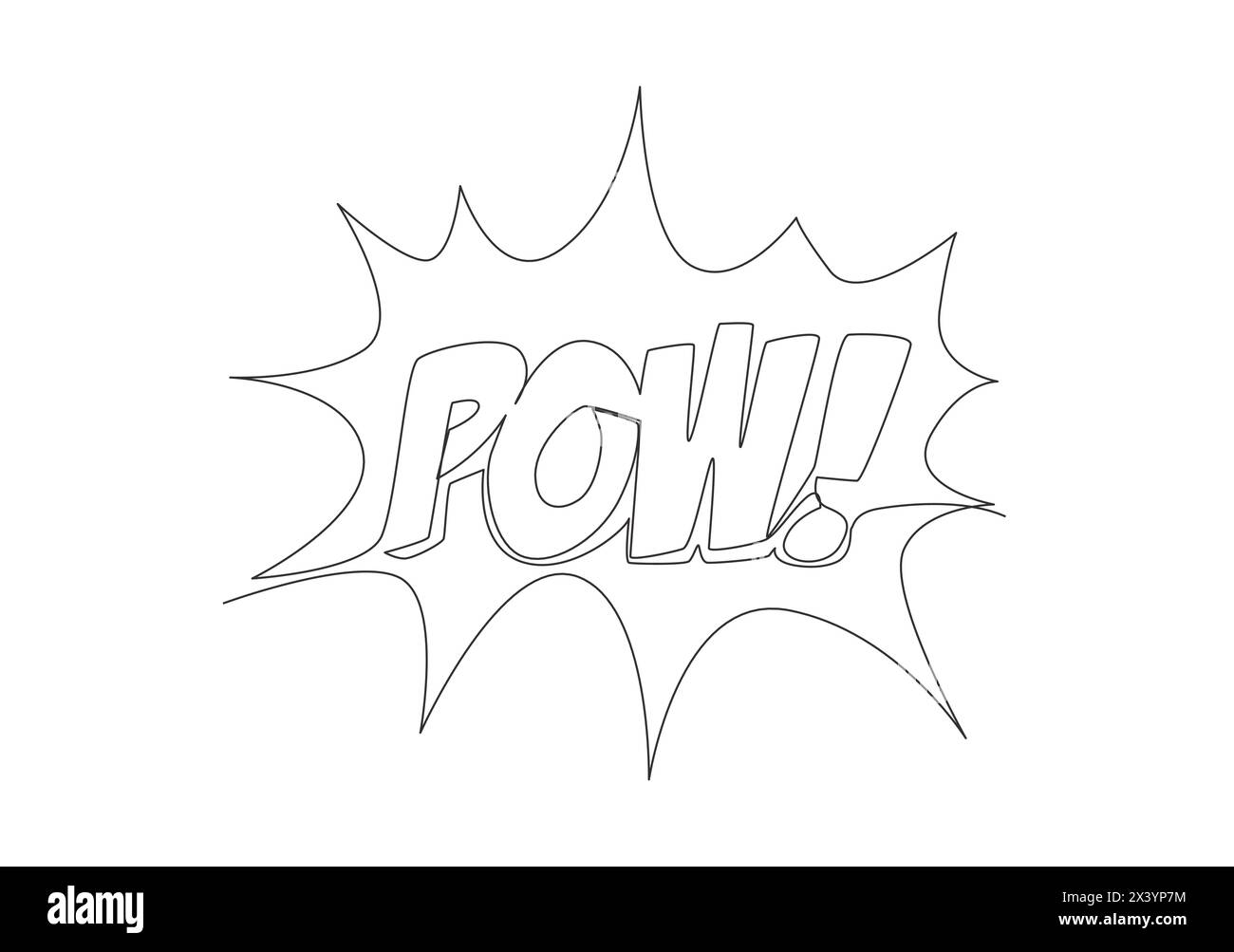 One continuous line drawing of comical cute and cool typography quote ...