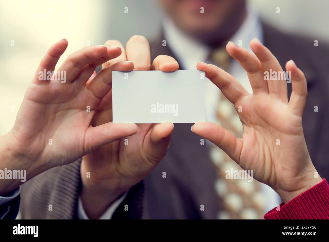 Three person holding a white card in his hand. You can put a text ...
