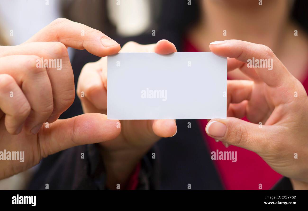 Three person holding a white card in his hand. You can put a text ...