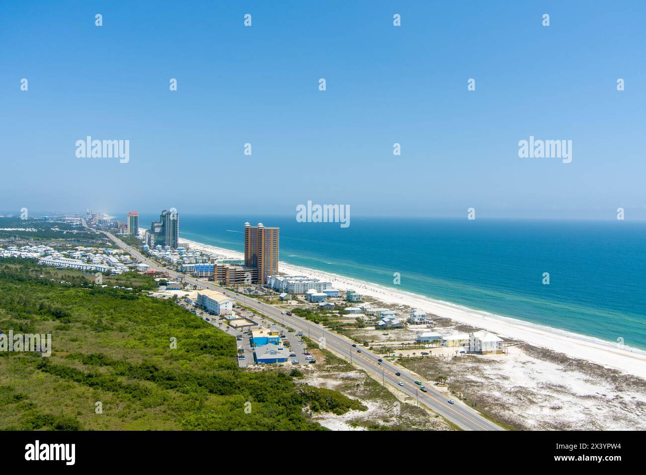 Aerial view of Gulf Shores, Alabama Stock Photo - Alamy