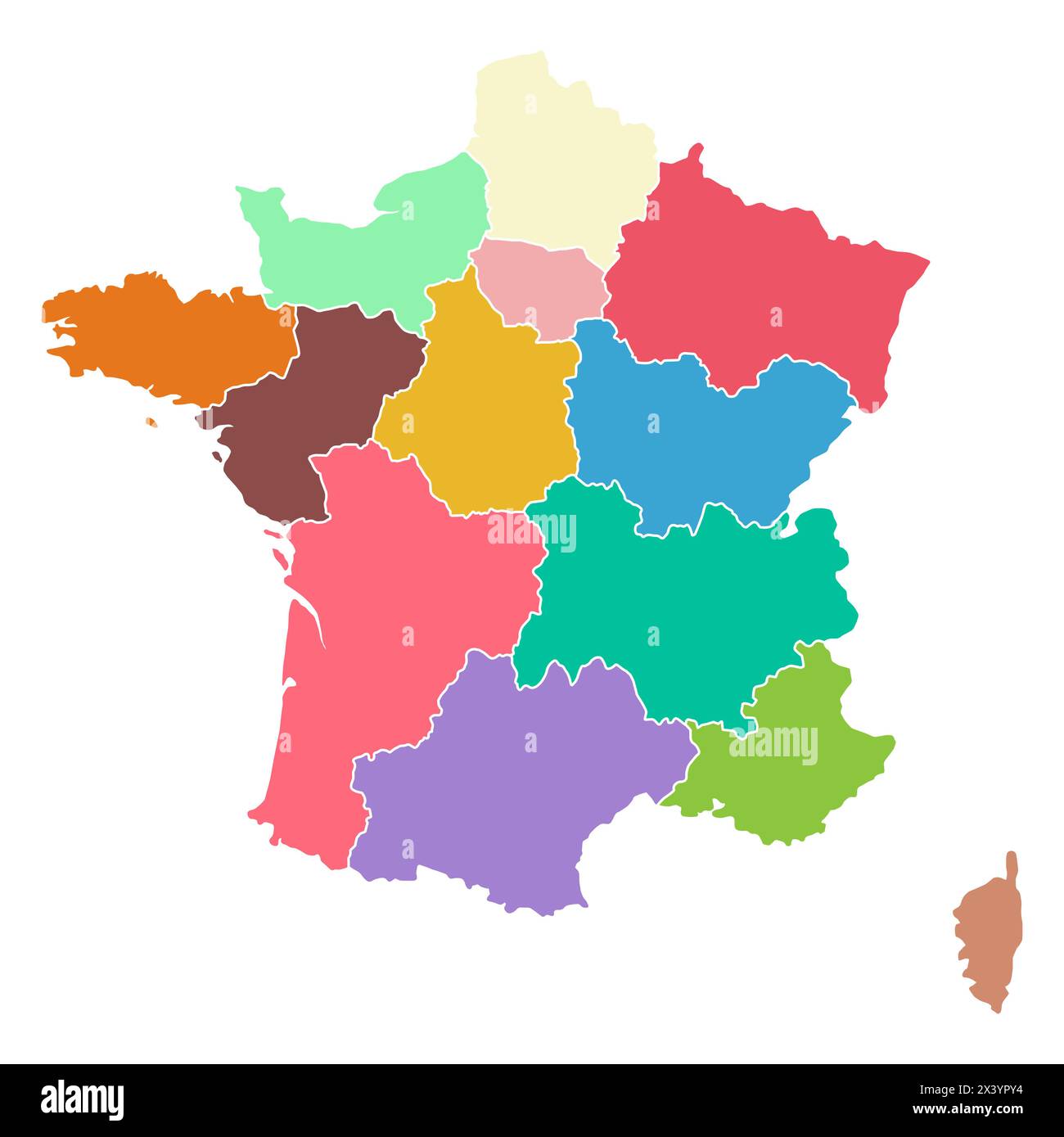 France regions map symbol shape, travel web flat concept icon symbol ...