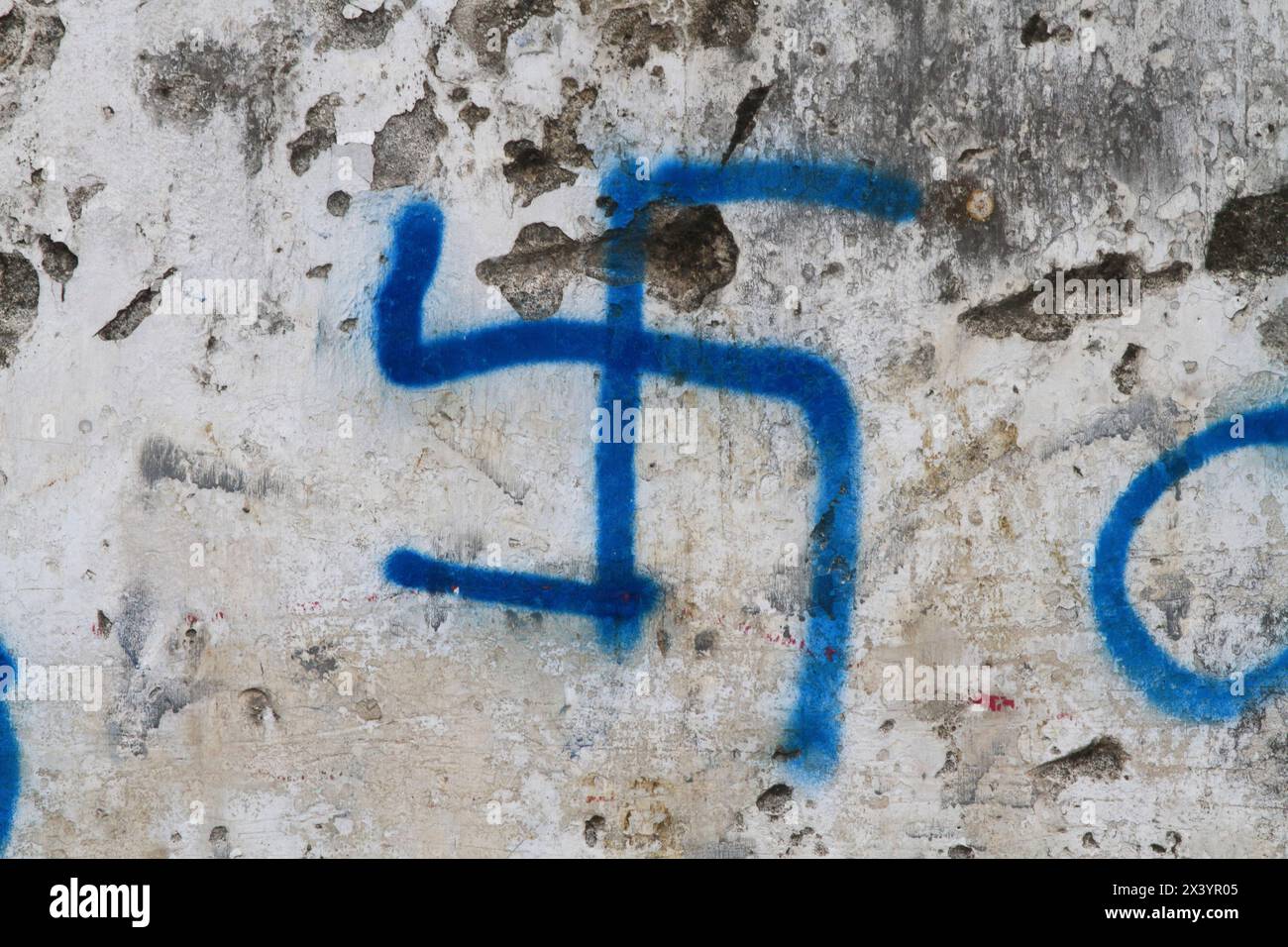 Wall and tag of a swastika Stock Photo - Alamy