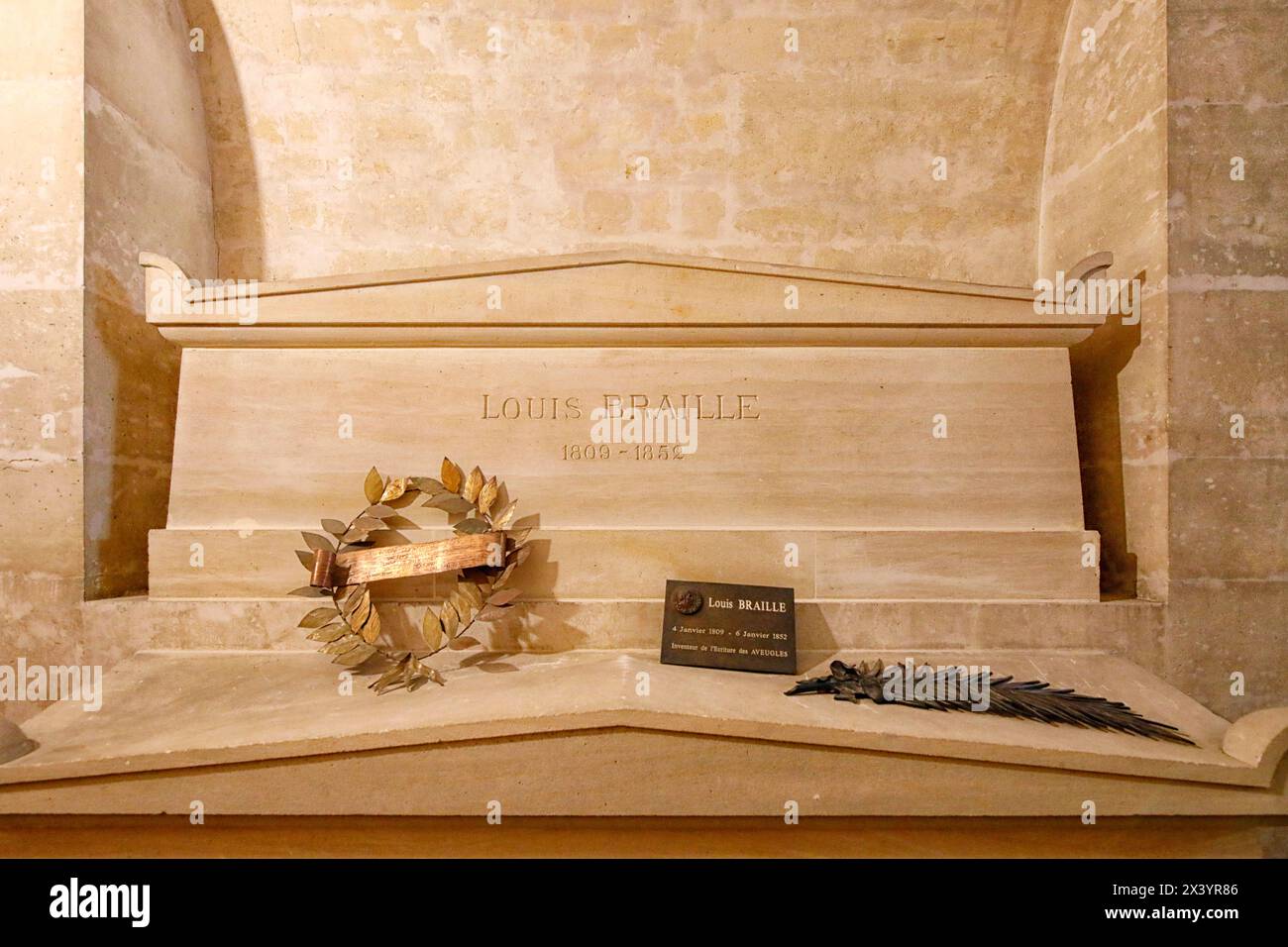 France. Paris. 5th district. The Pantheon. The crypt. Tomb of louis ...