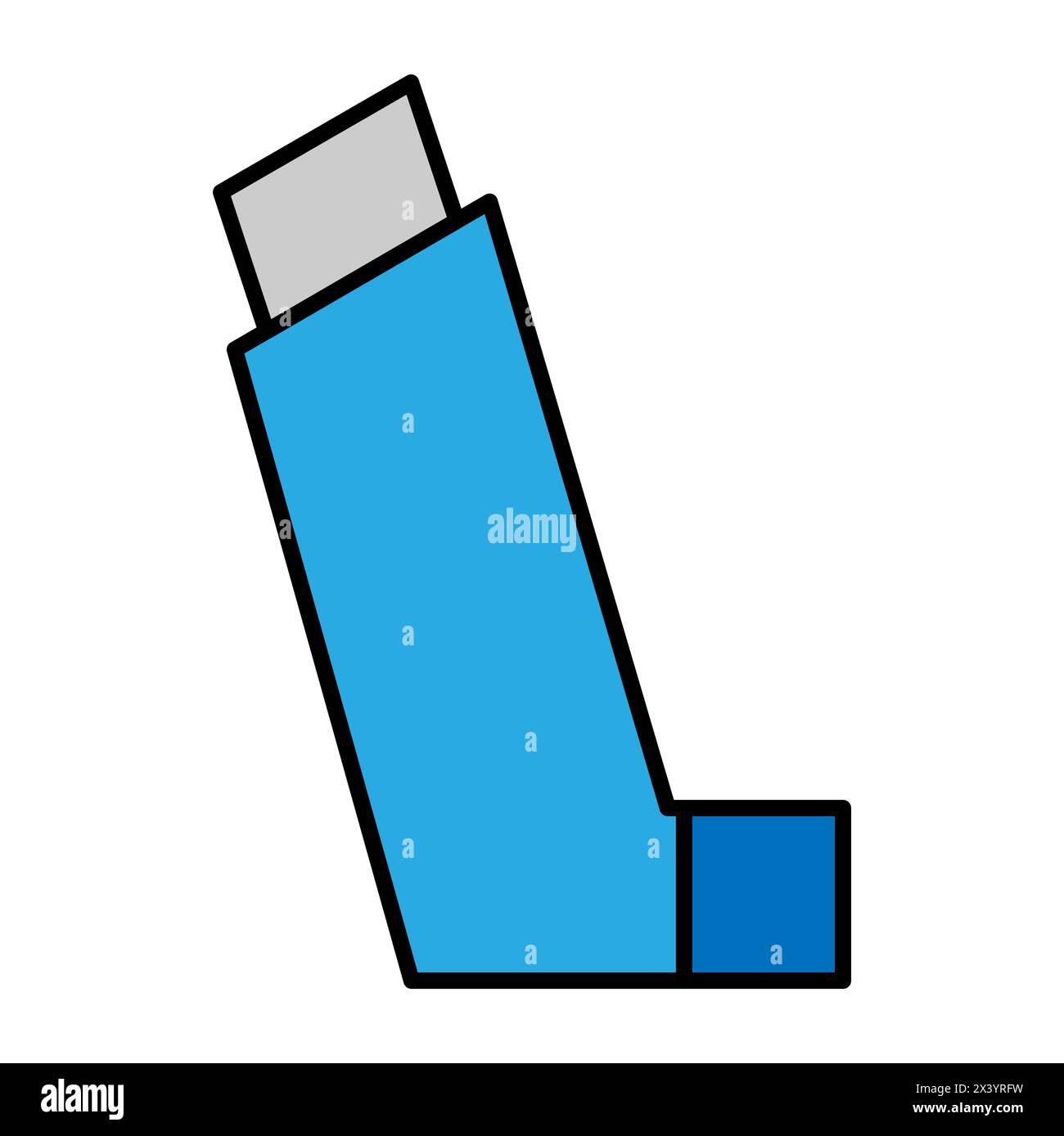 Asthma inhaler design icon, medicine health care sign, graphic vector ...