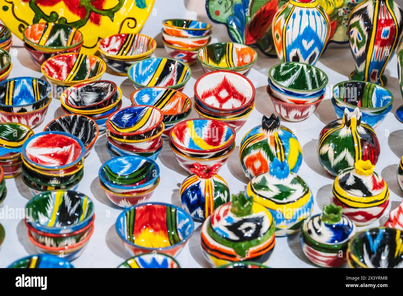 Arabic Uzbek ceramic cups and handmade tableware with hand-painted ...