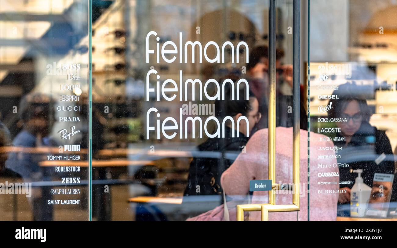 Hamburg, Germany. 29th Apr, 2024. The lettering "fielmann" stands at ...