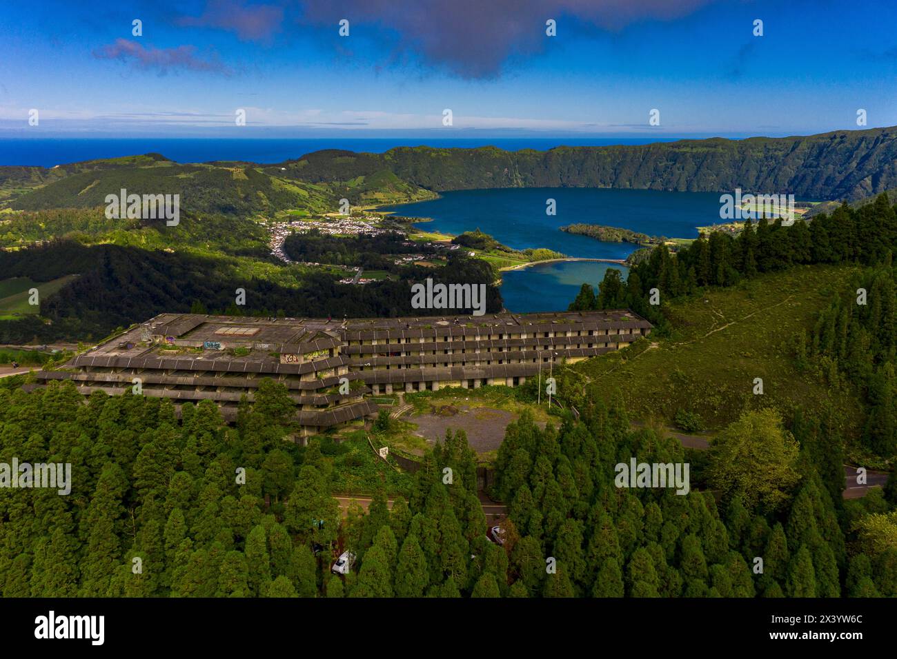 Sao Miguel Island, Azores, Portugal. Sete Cidades, Lagoa Azul et Verde ...