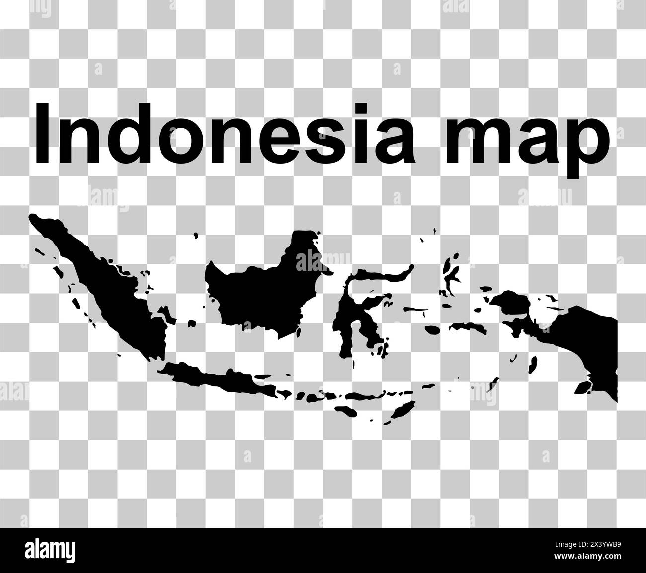 Indonesia detailed map shape, Flat web graphic concept icon symbol ...