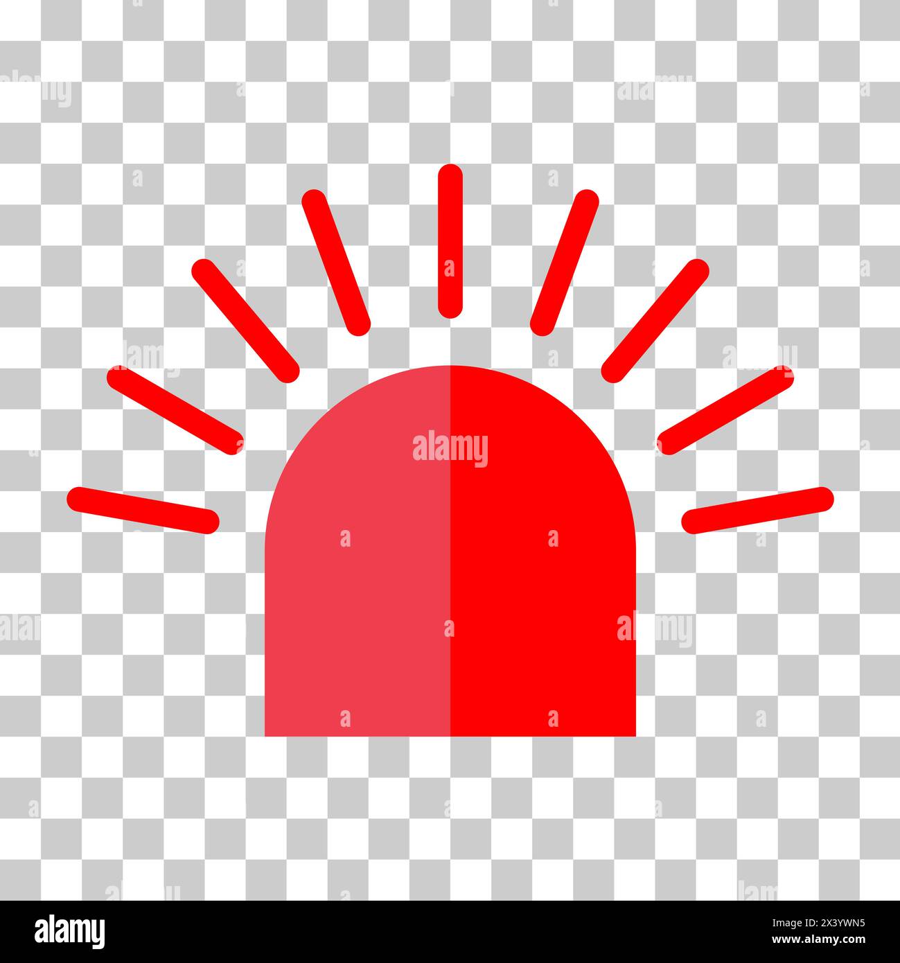Siren fire alarm sign, signal danger light symbol, ambulance police ...