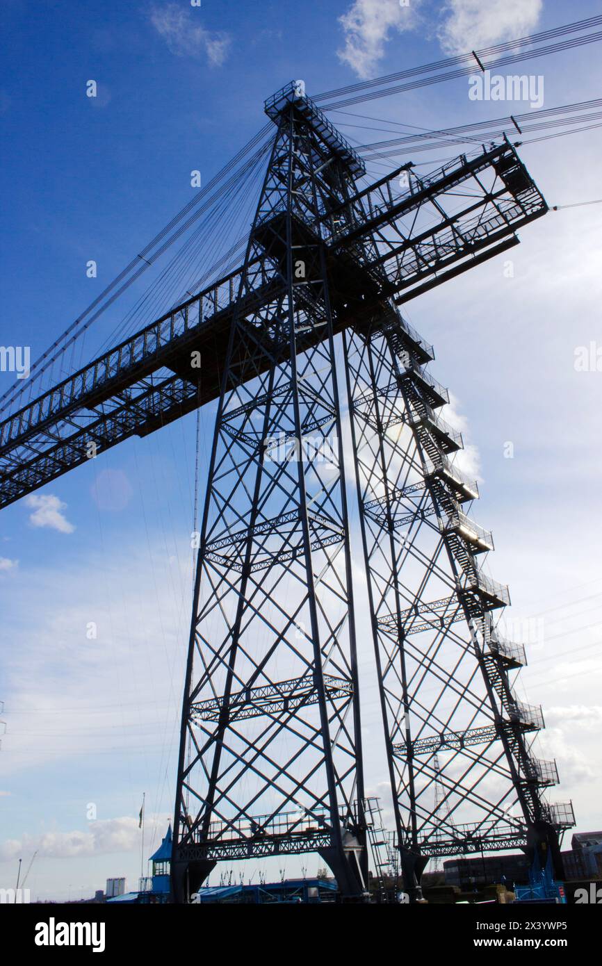 Newport Transporter Bridge, a Grade I Listed structure on the river Usk ...