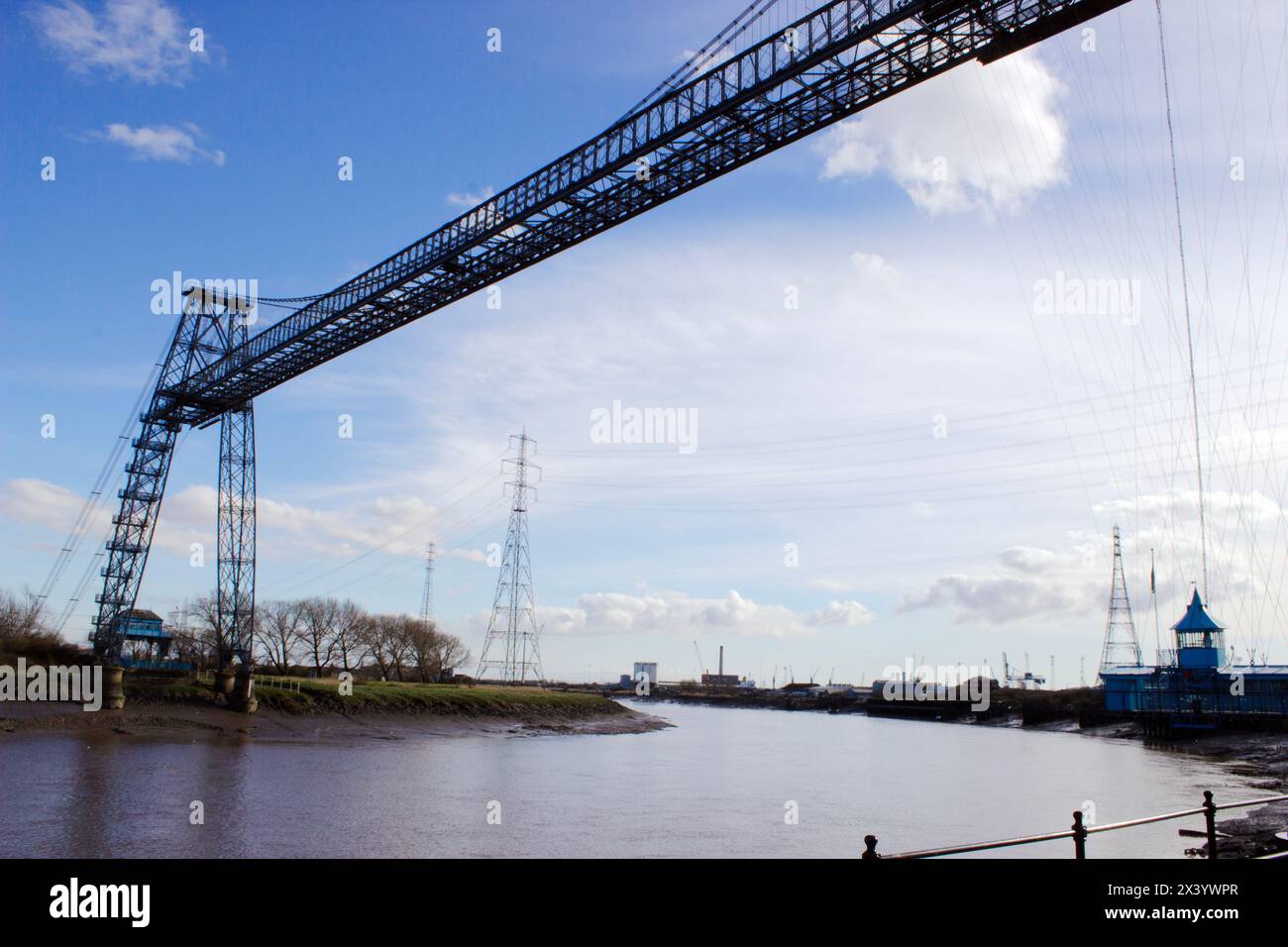 Newport Transporter Bridge, a Grade I Listed structure on the river Usk ...