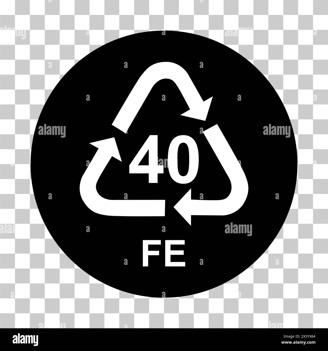 Metals symbol, ecology recycling sign isolated on white background ...