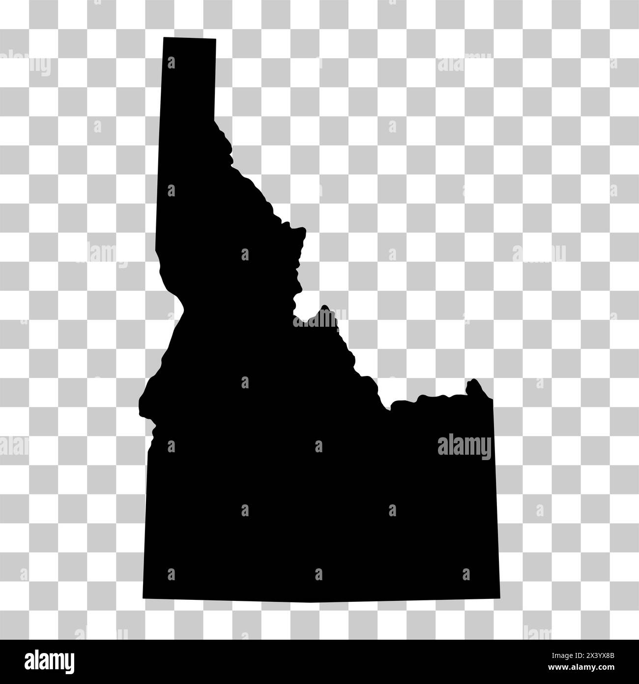 Idaho map shape, united states of america. Flat concept icon symbol ...
