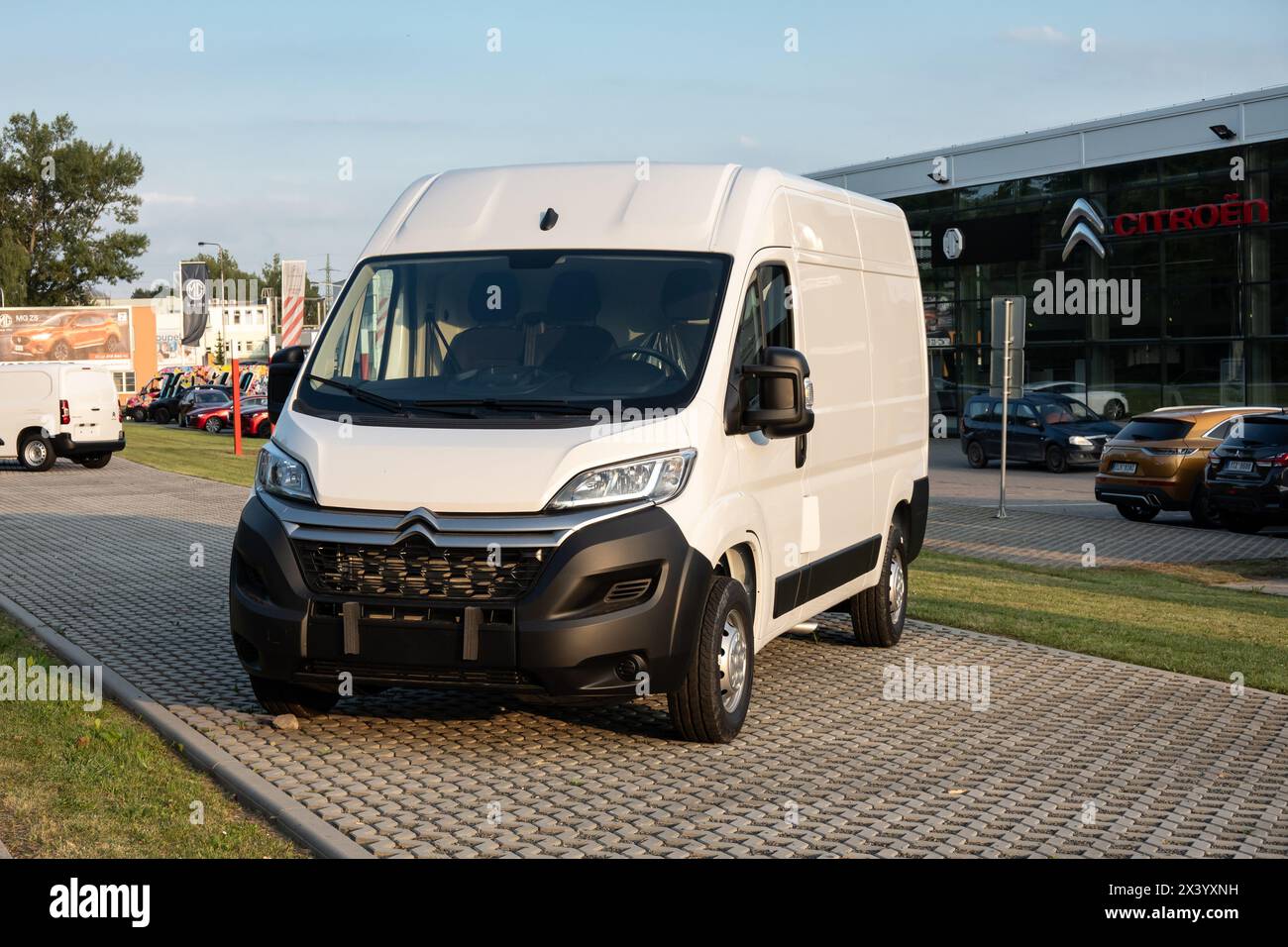 OSTRAVA, CZECHIA - AUGUST 23, 2023: Citroen Jumper white panel van (LCV ...