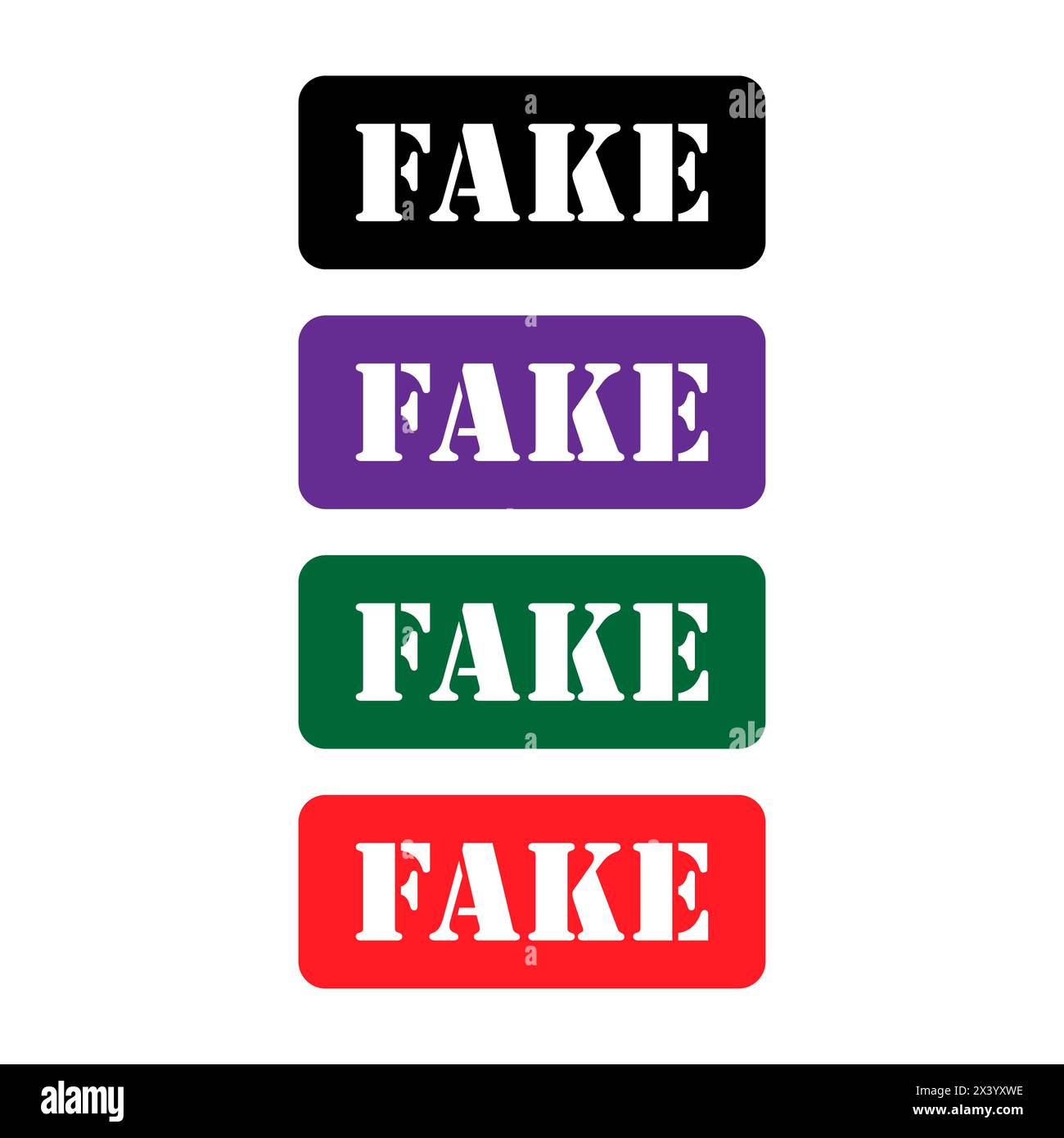 Set of Fake stamp symbol, label sticker sign button, text banner vector ...
