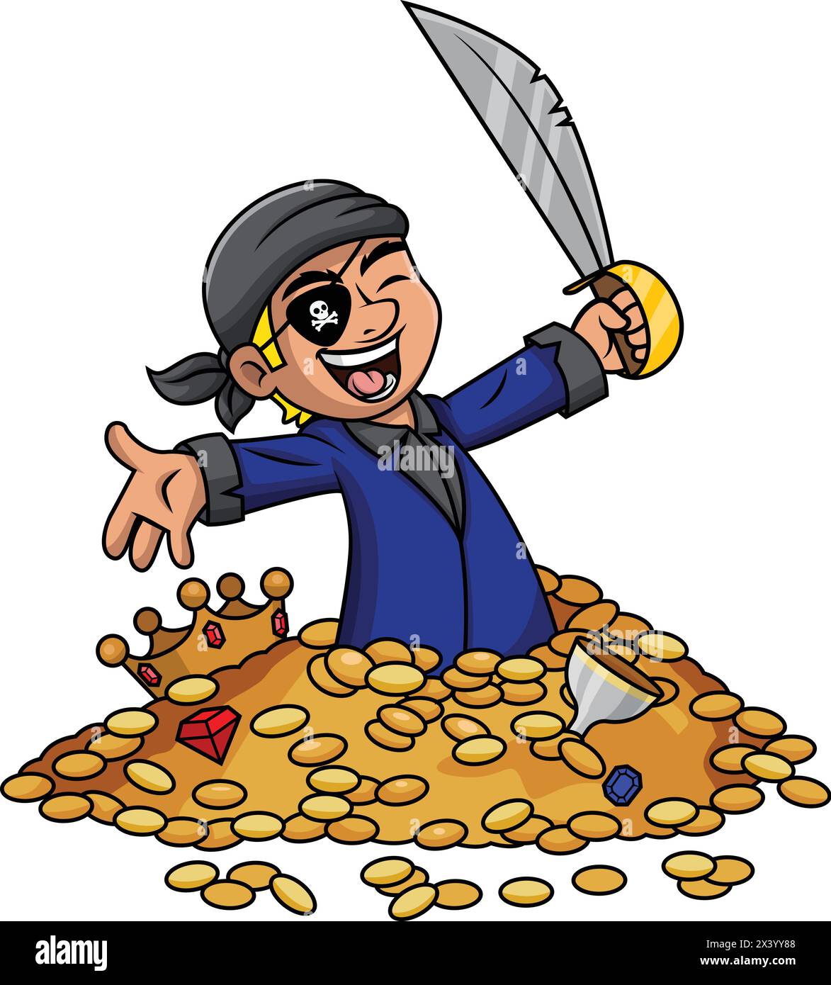Treasure hunting vector vectors hi-res stock photography and images - Alamy