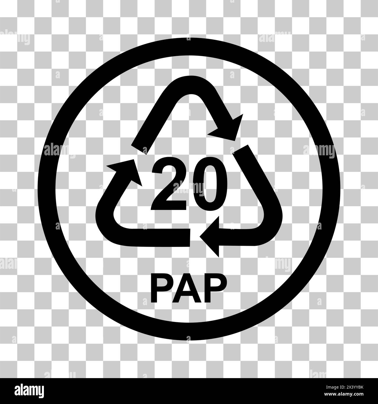 Paper symbol, ecology recycling sign isolated on white background ...