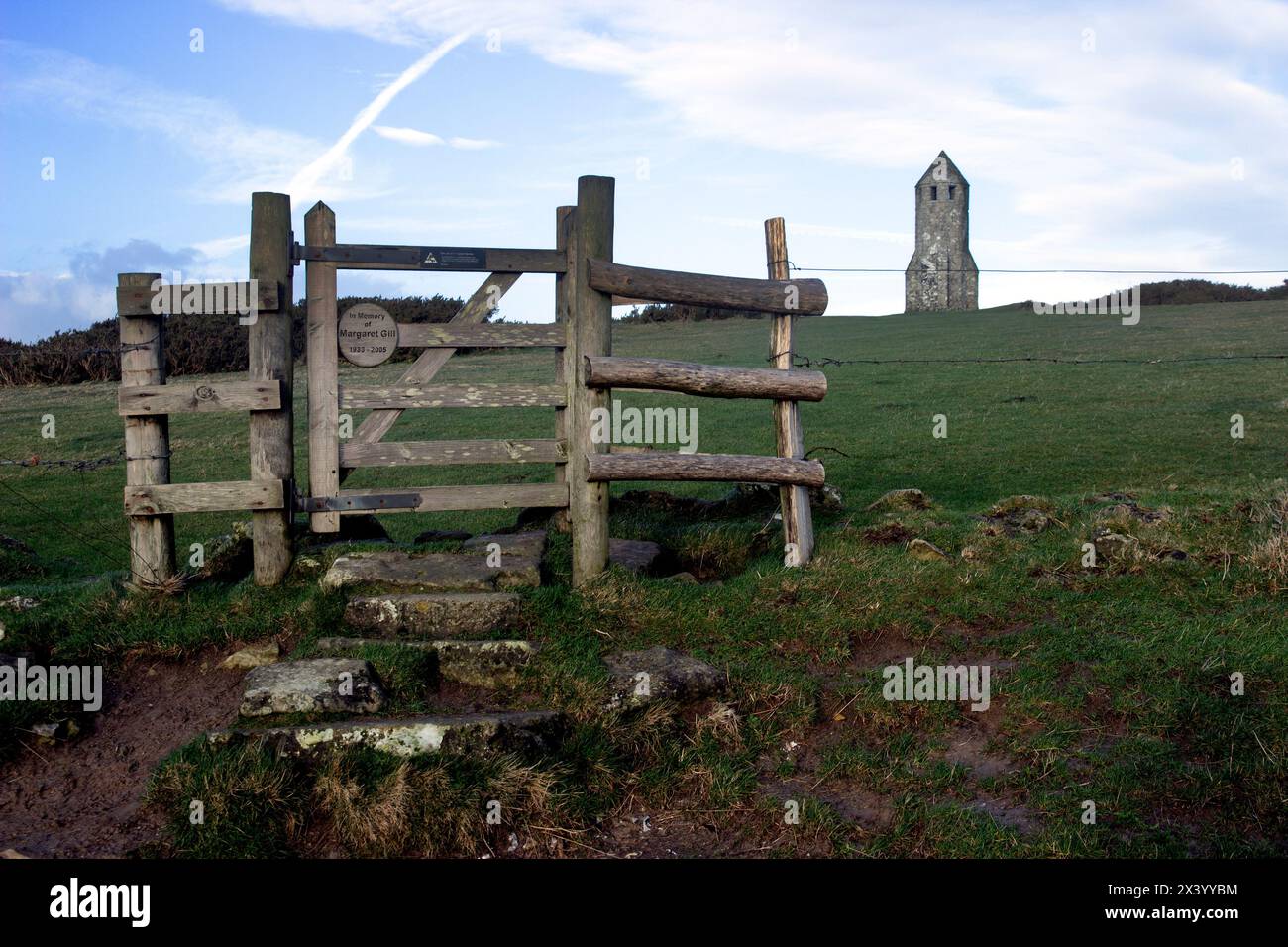 Footpath approach to the tower, all that remains of St Catherine’s ...