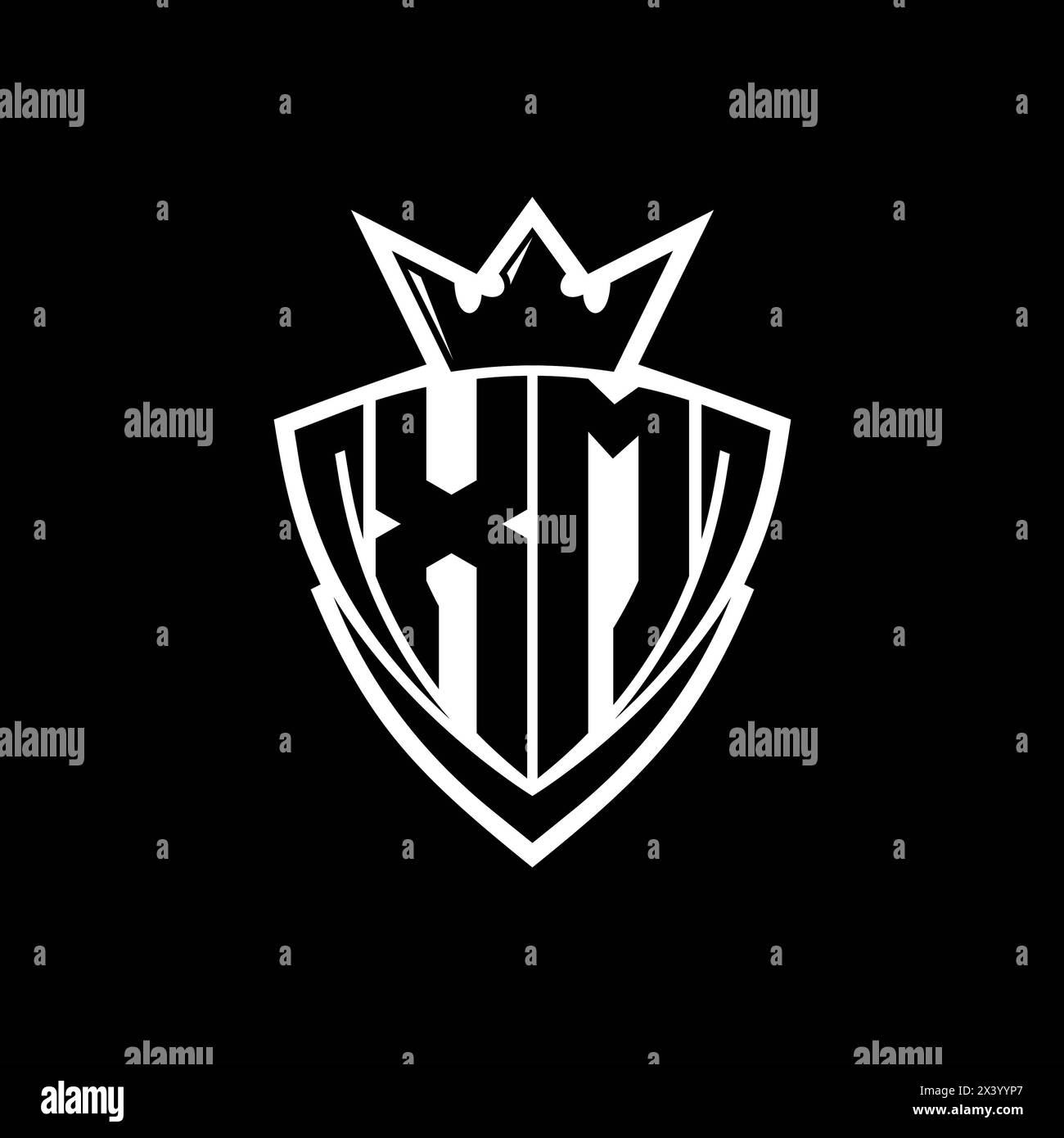 Xm logo design Black and White Stock Photos & Images - Alamy