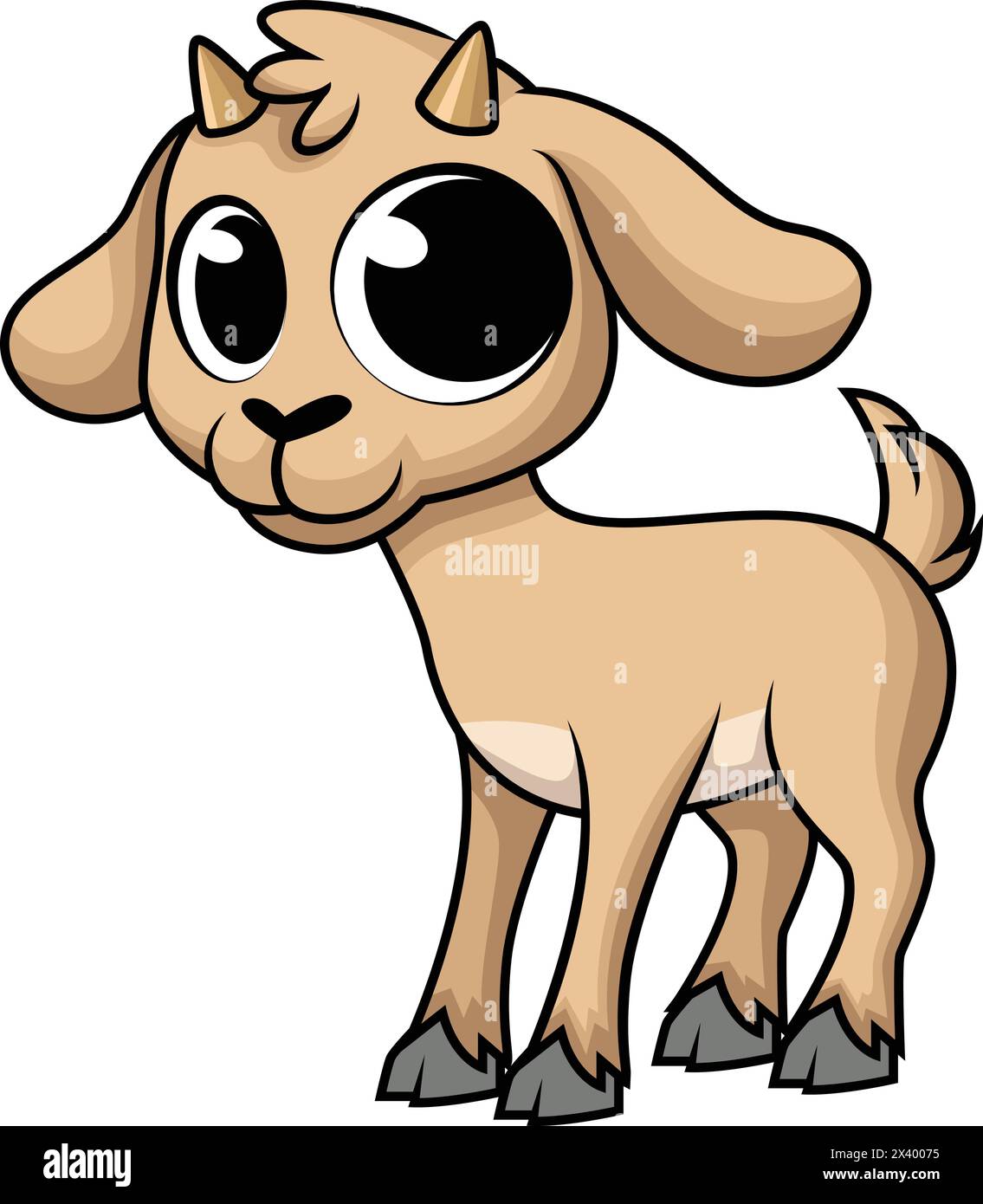 Cute baby goat vector cartoon clip art Stock Vector Image & Art - Alamy