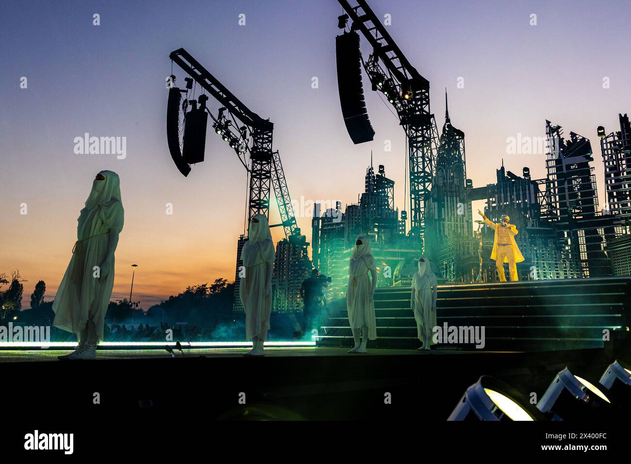 Milano, Italy. 27th July, 2023. The Weeknd performs live at Ippodromo ...