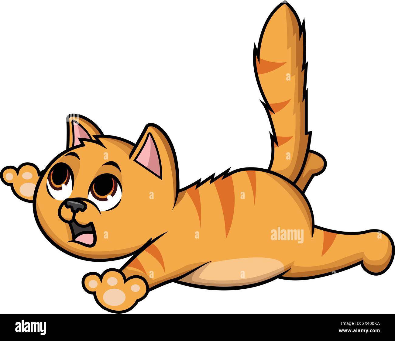 Cat at height Stock Vector Images - Alamy