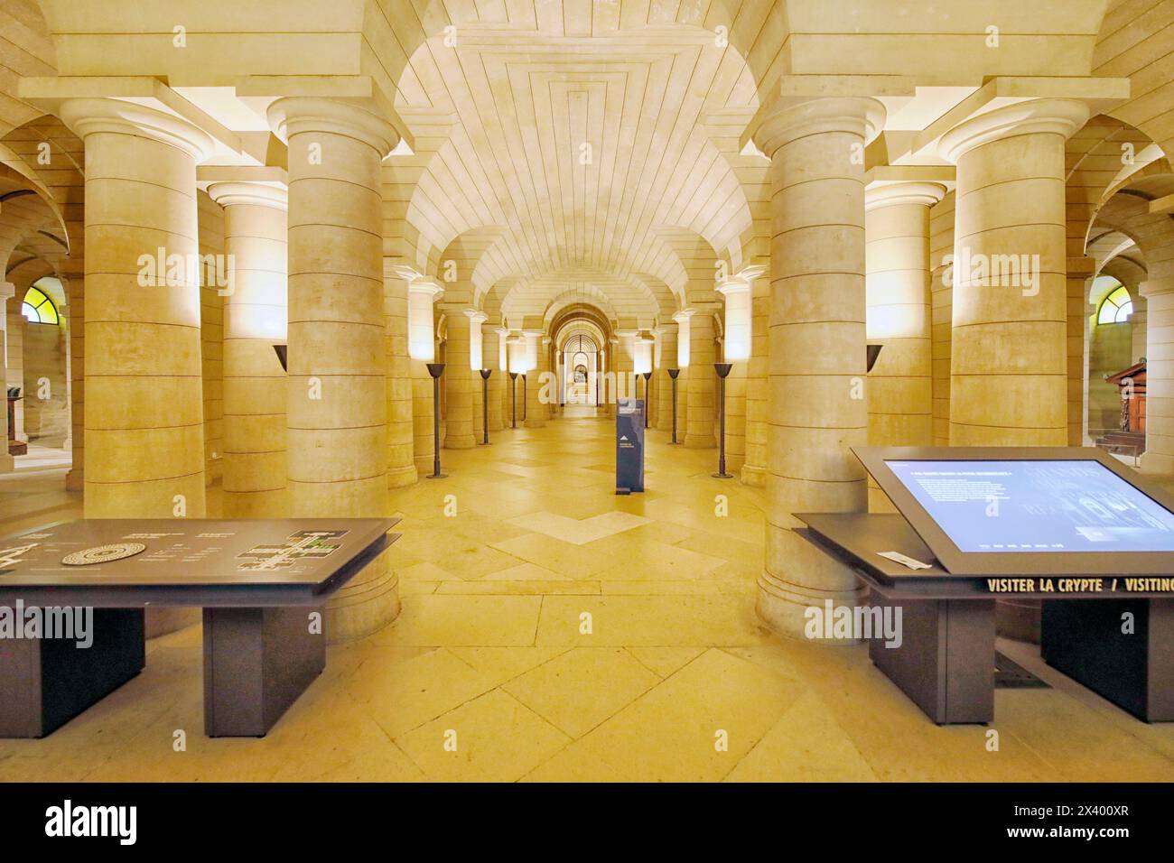 France. Paris. 5th district. The Pantheon. The crypt without tourists ...