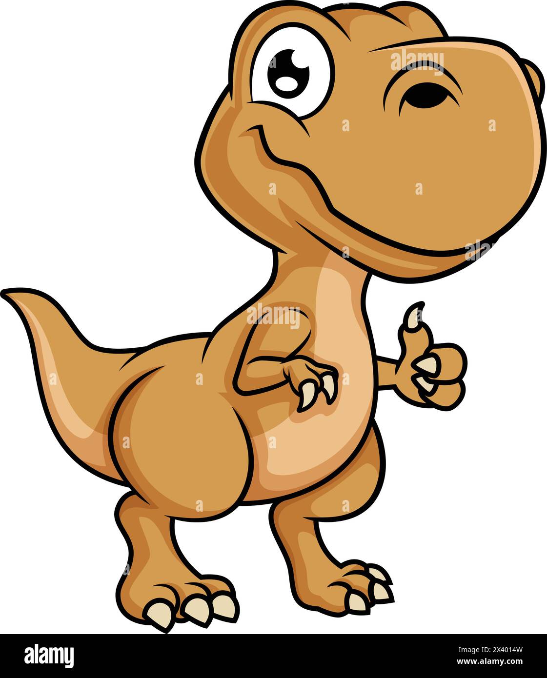 Cute T-rex dinosaur vector cartoon clip art Stock Vector Image & Art ...