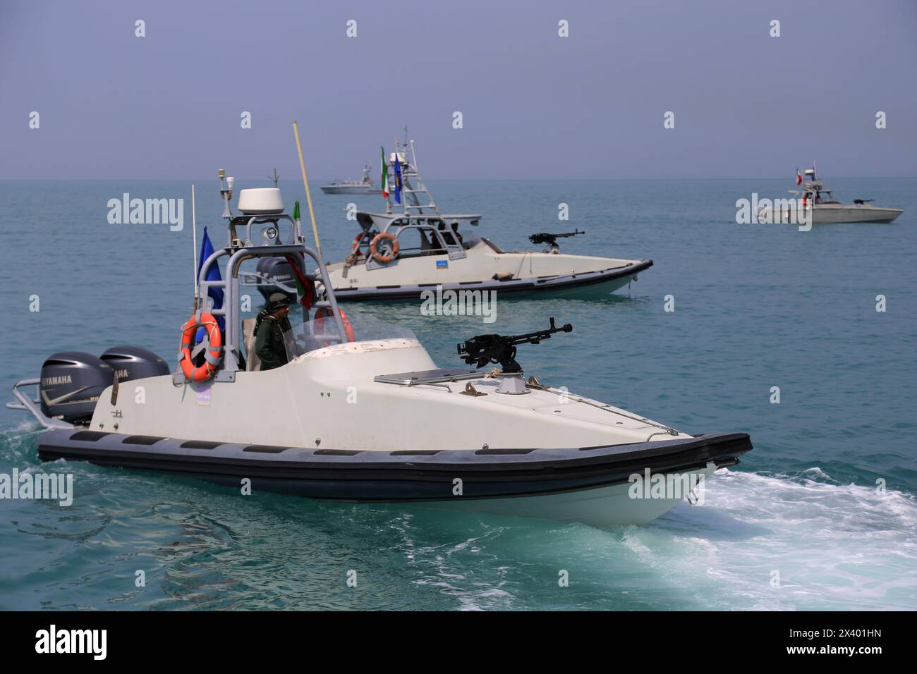 April 29, 2024, Persian Gulf, Bushehr, Iran: Iranian military speed ...