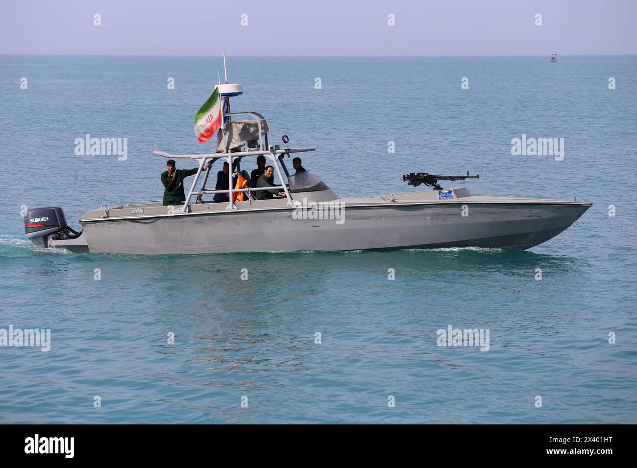 Persian Gulf, Bushehr, Iran. 29th Apr, 2024. An Iranian military speed ...