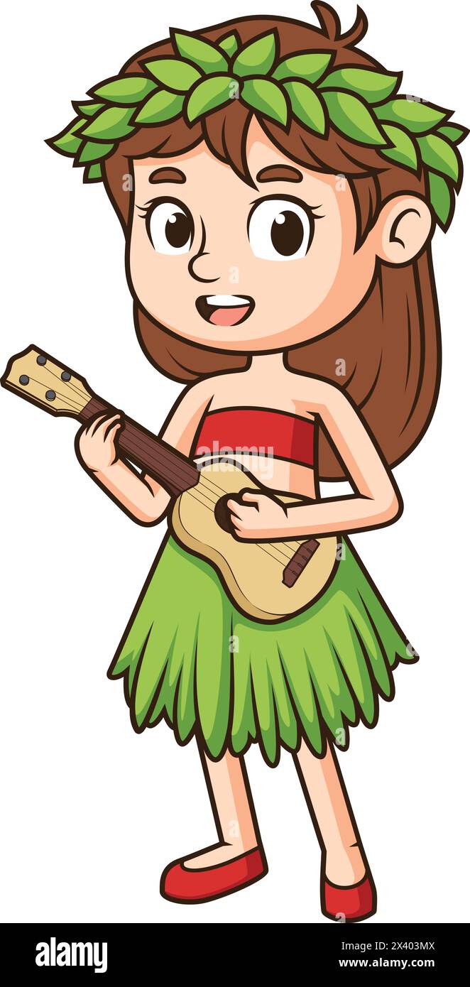 Hawaiian girl Stock Vector Images - Alamy