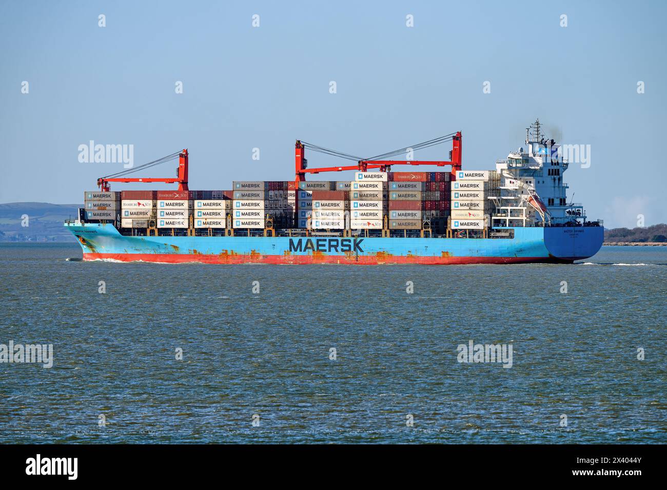 Maersk Bahamas, a container ship operated by Maersk on the Colombia ...