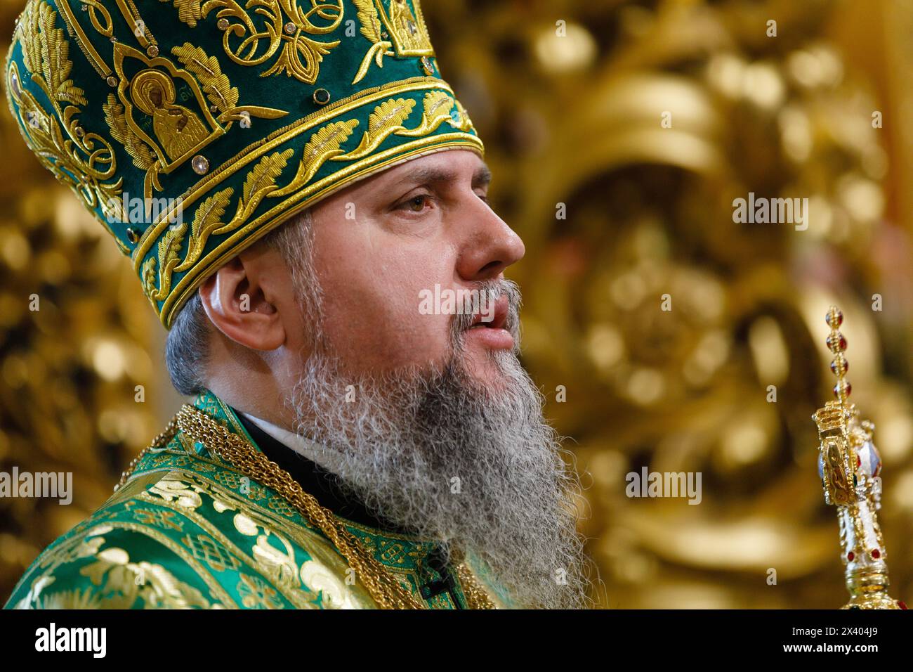 Kyiv, Ukraine. 28th Apr, 2024. Metropolitan Epiphany, Primate of the ...