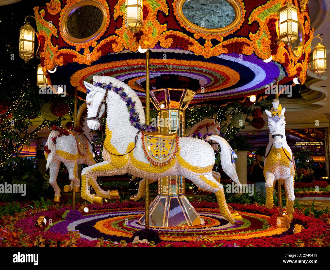 Floral installation by Preston Bailey in the Wynn Atrium. Wynn Las ...