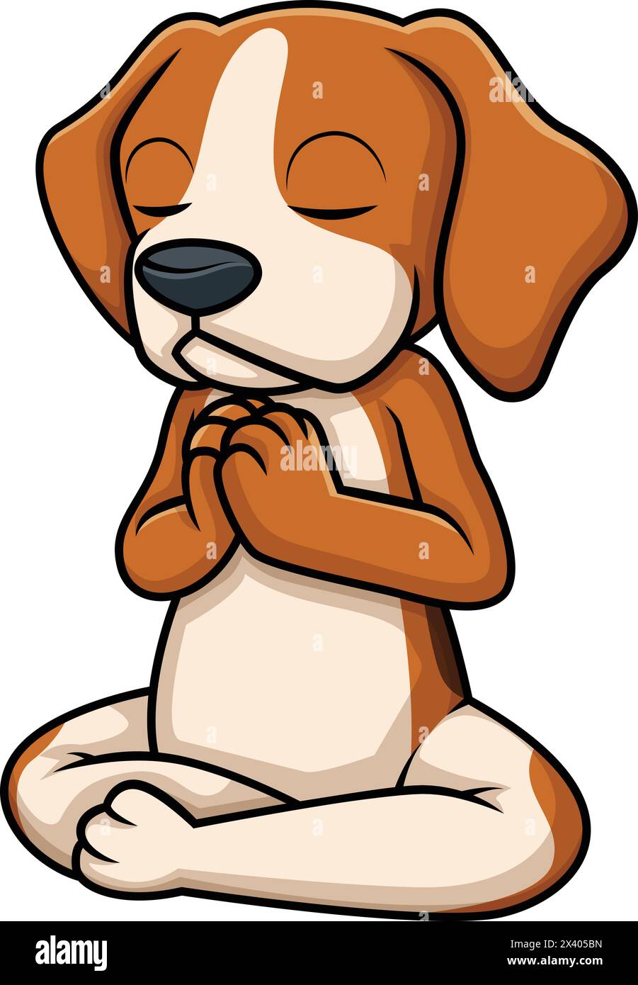 Dog meditating Stock Vector Images - Alamy