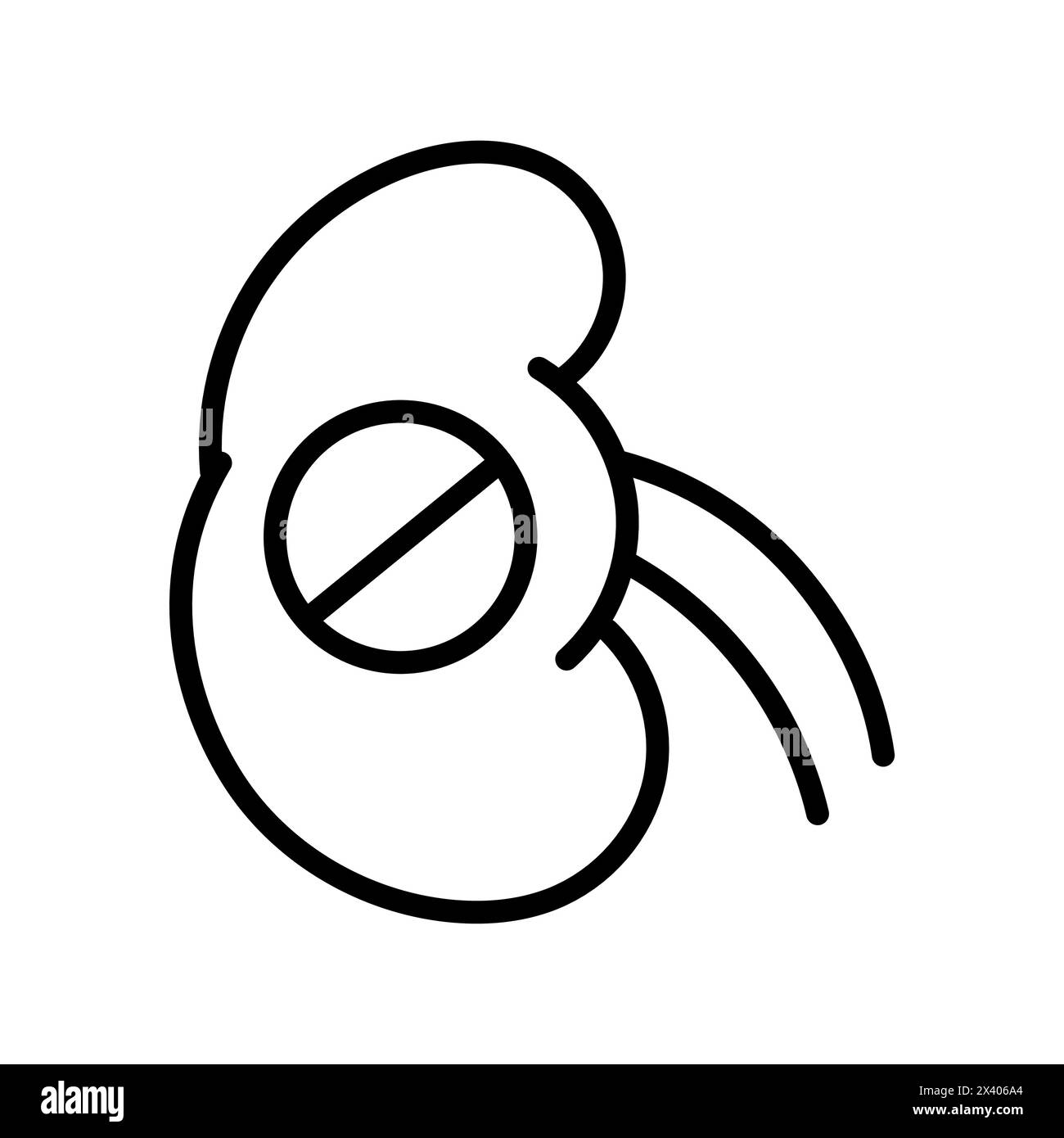 Diuretics line black icon. Medicines to reduce heartburn. Sign for web ...