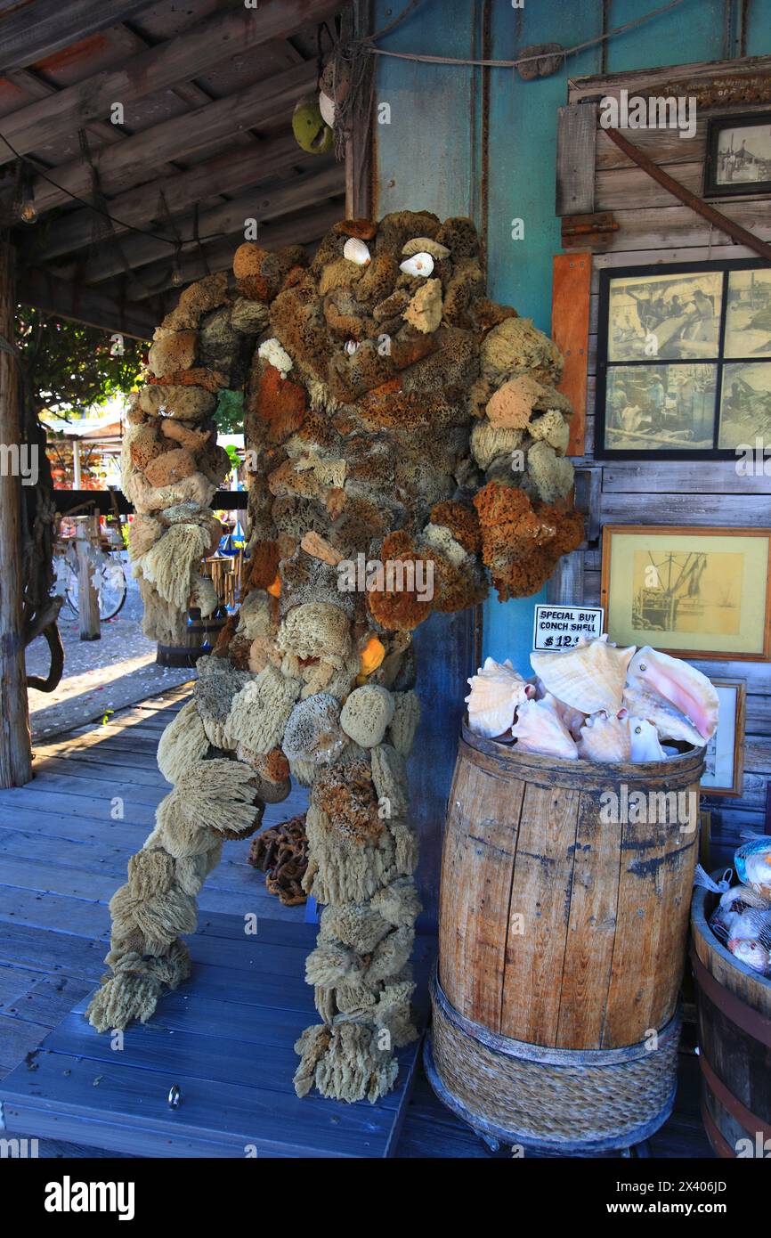 Usa, Florida. Key West. Mannequin made of natural sponges Stock Photo ...