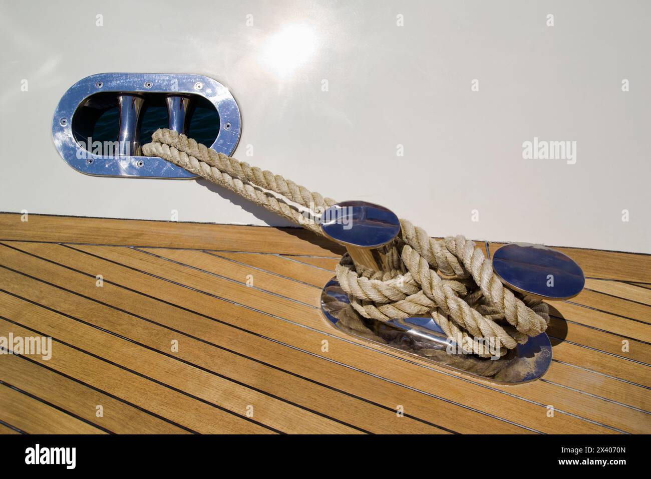 Italy, Tuscany, Viareggio, Tecnomar Nadara 88' Fly luxury yacht, bow ...