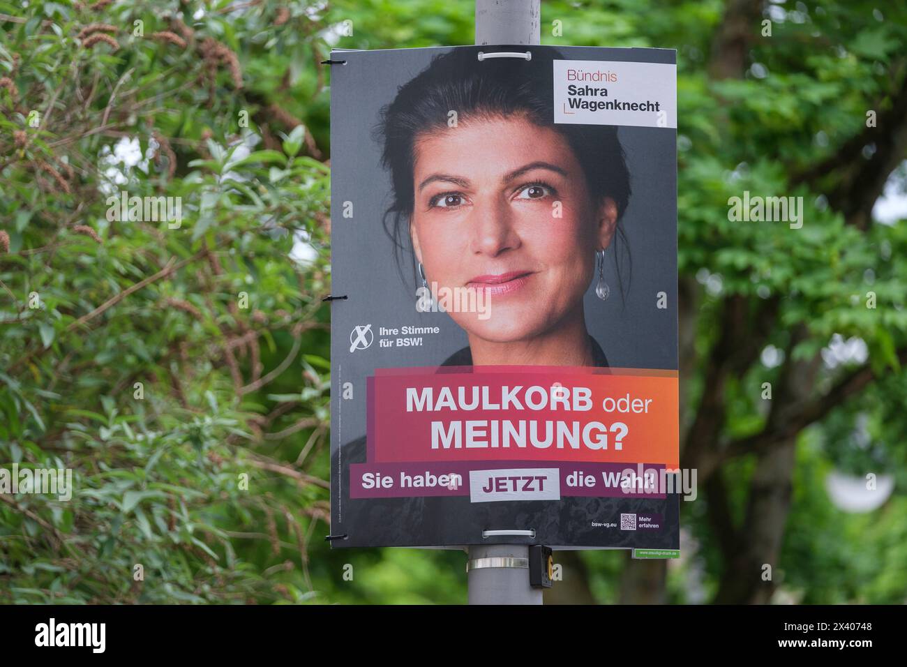 Election poster of the Sarah Wagenknecht Alliance for the European ...