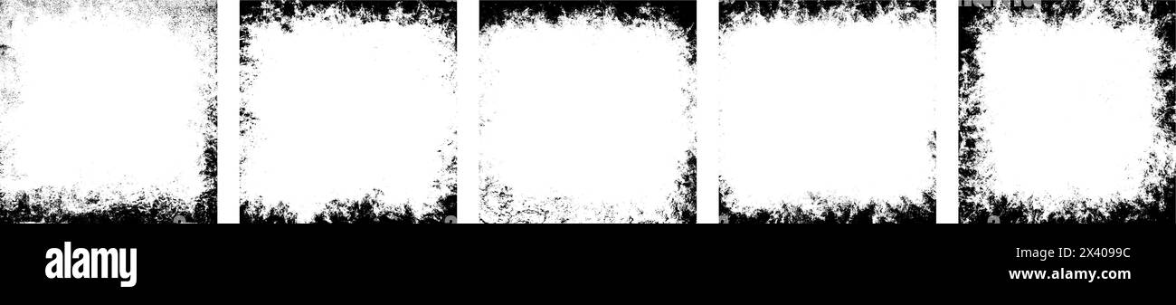 a dirty wall texture frame background on transparent background Stock ...