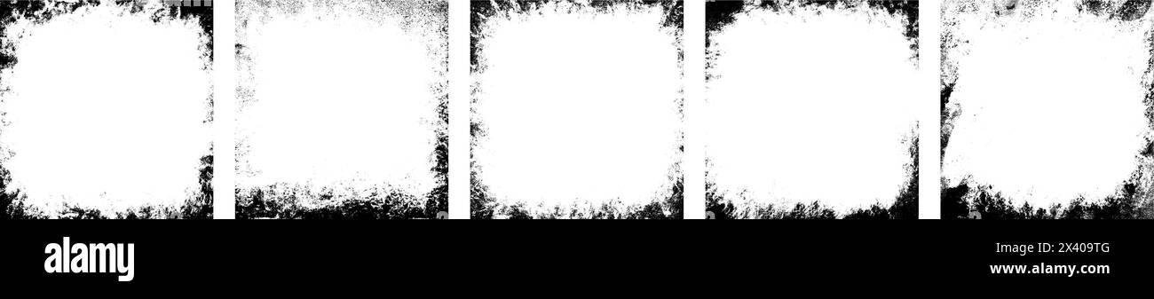 a dirty wall texture frame background on transparent background Stock ...