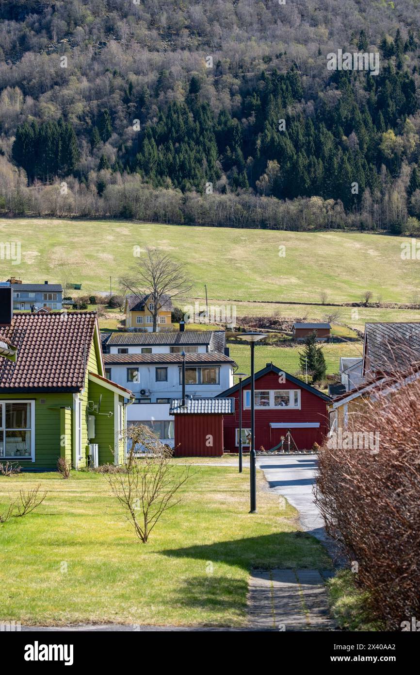 Village Of Olden Norway Stock Photo - Alamy