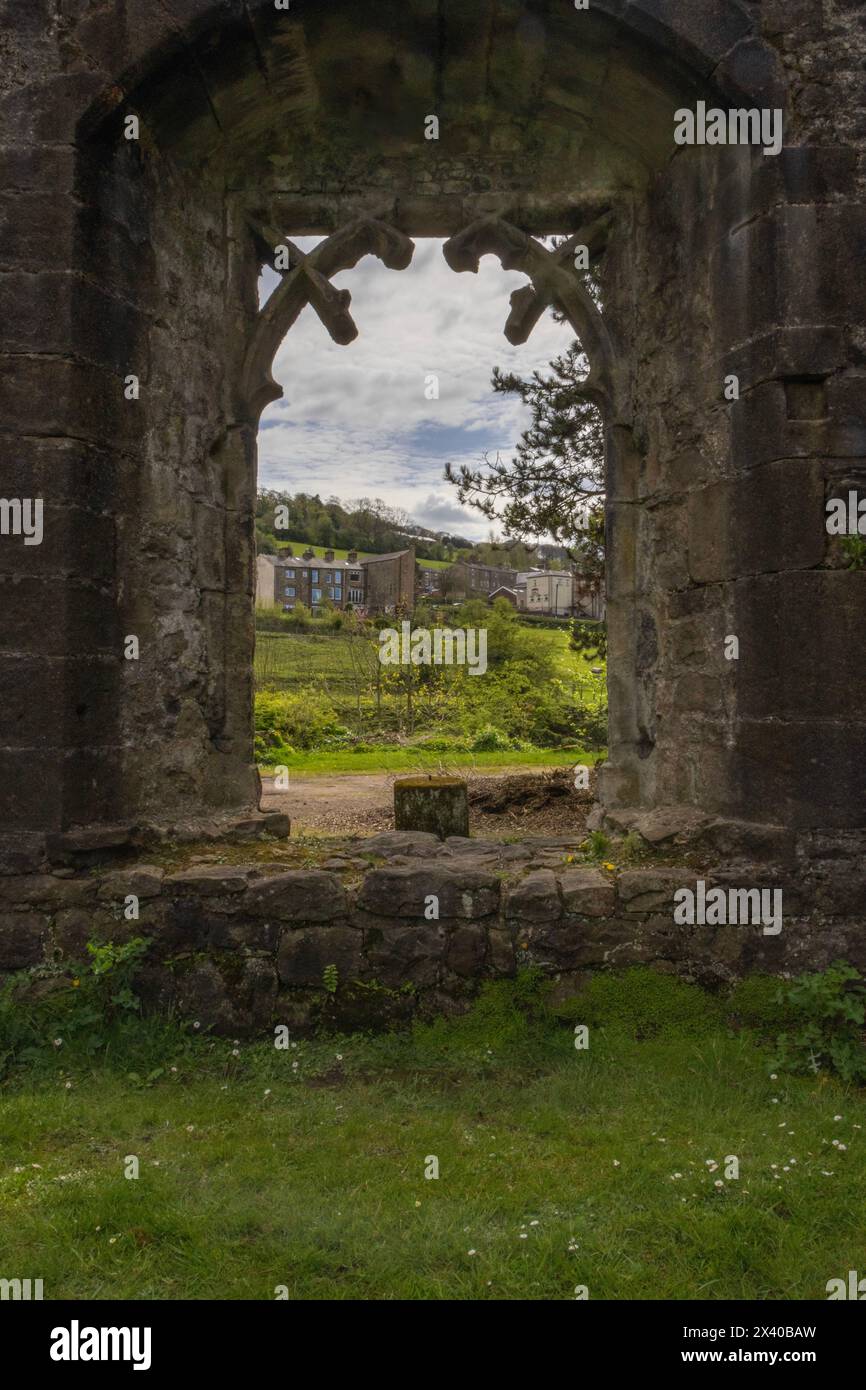 Arched Stone Window Frame in Whalley Abbey in Whalley, Lancashire ...